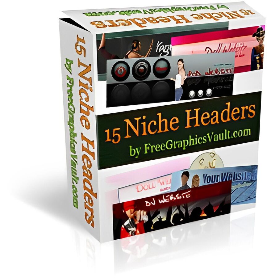 15 Customizable Niche Website Headers with Giveaway Rights